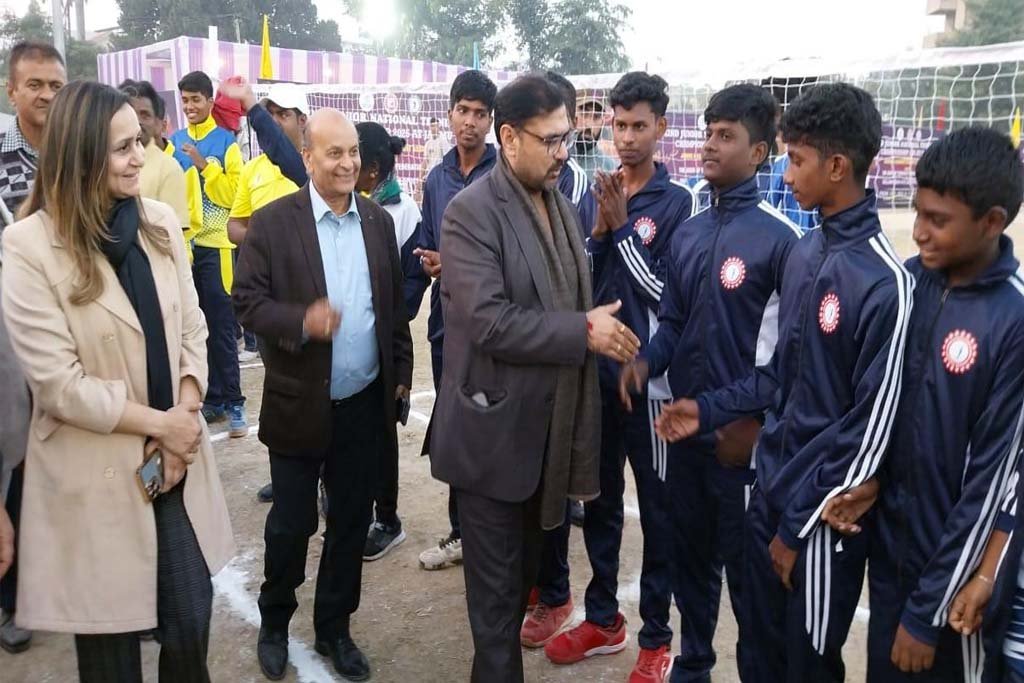 Satish Sharma attends inaugurals of 42nd Junior National Tennikoit ...