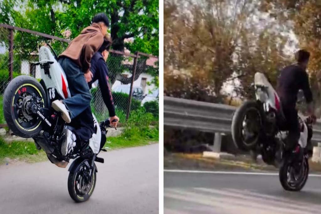 J&K Police registers FIR against Stunt Biker for dangerous riding on ...
